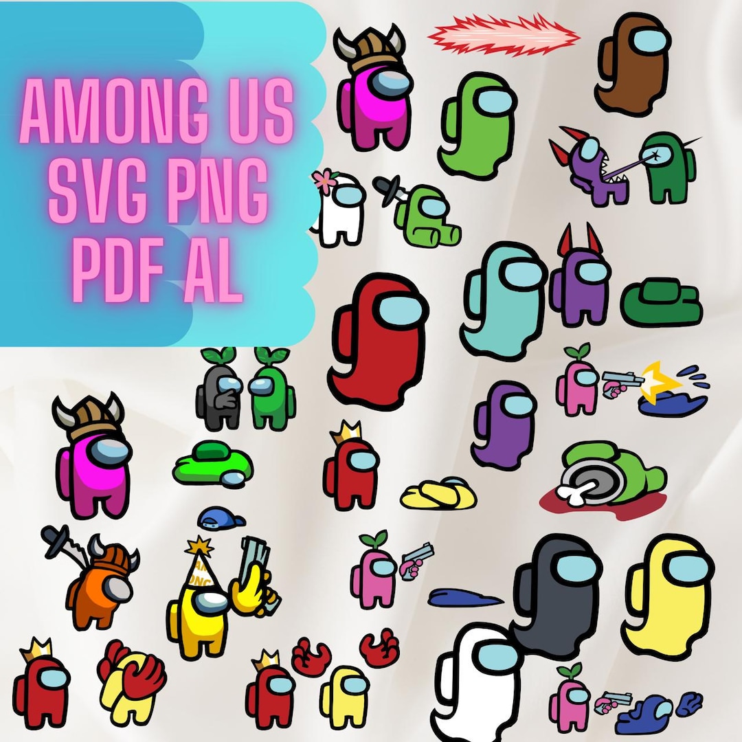 Among Us Svg Bundle, Design Bundle Layered Items, Clipart, Game Impasta ...