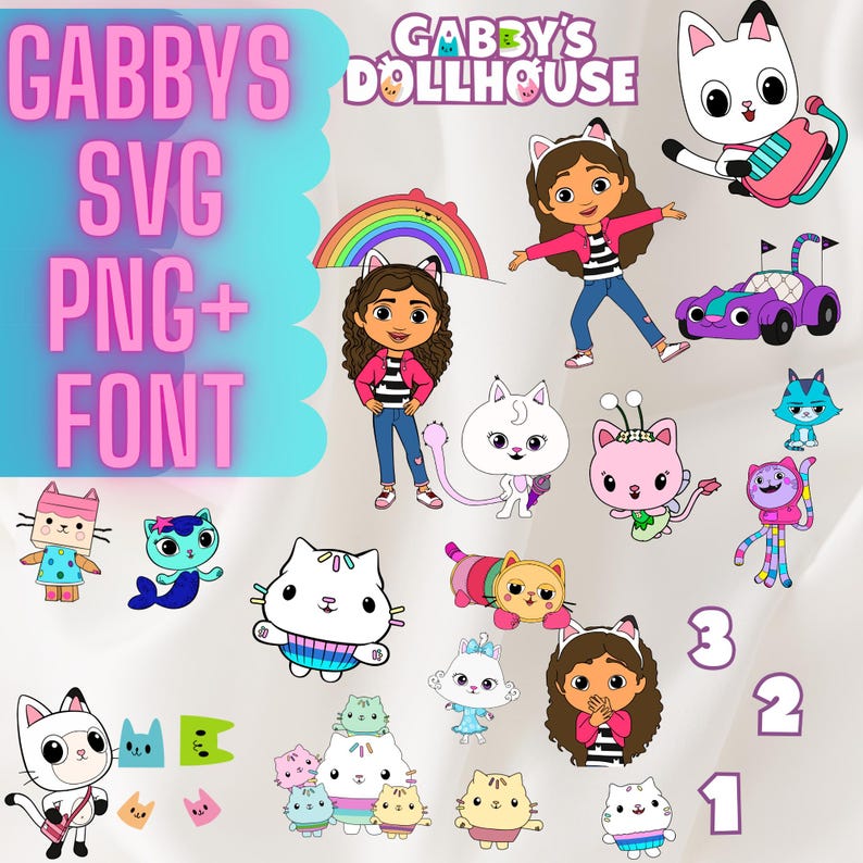Gabbys Dollhouse Svg Bundle,gabbys Dollhouse Png Bundle, Gabbys ...