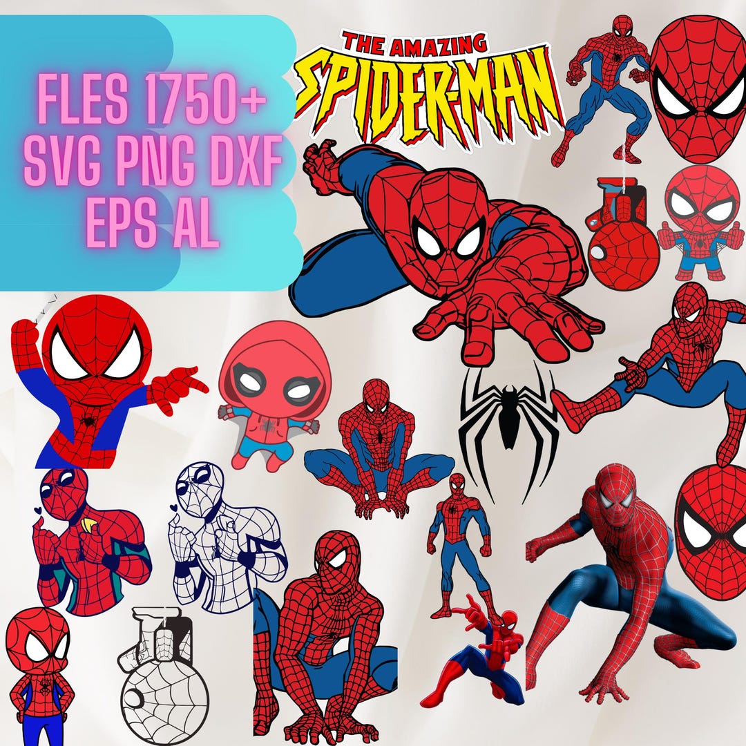 Spiderman SVG Clipart Bundle, Cut Files - Etsy