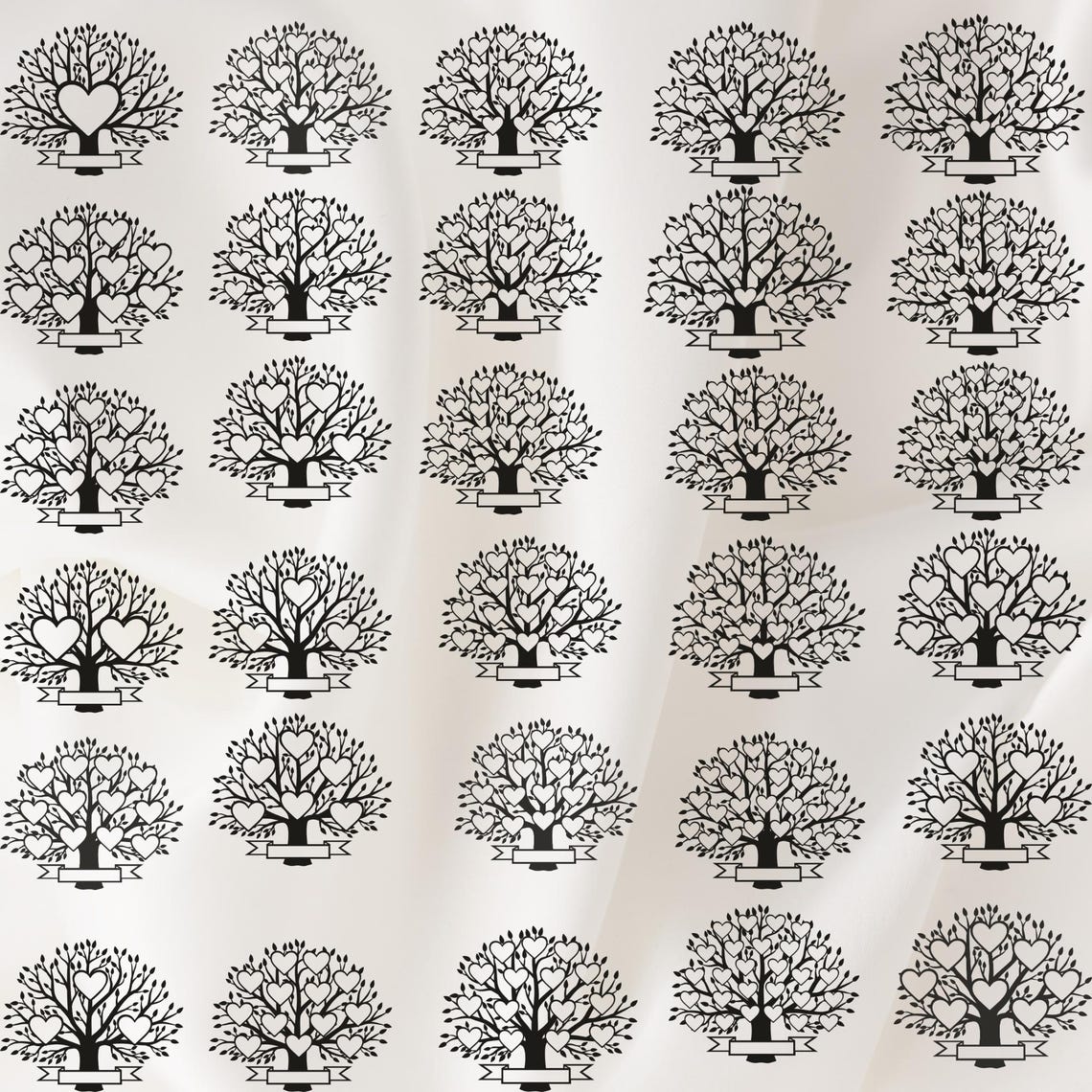 Family Tree Svg / 1-30 Members Family Cricut Design Vector Bundle ...