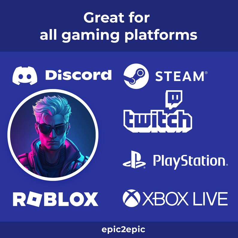 Cyber Style Gamer Avatars, 20 Profile Images for Passionate Gamers ...