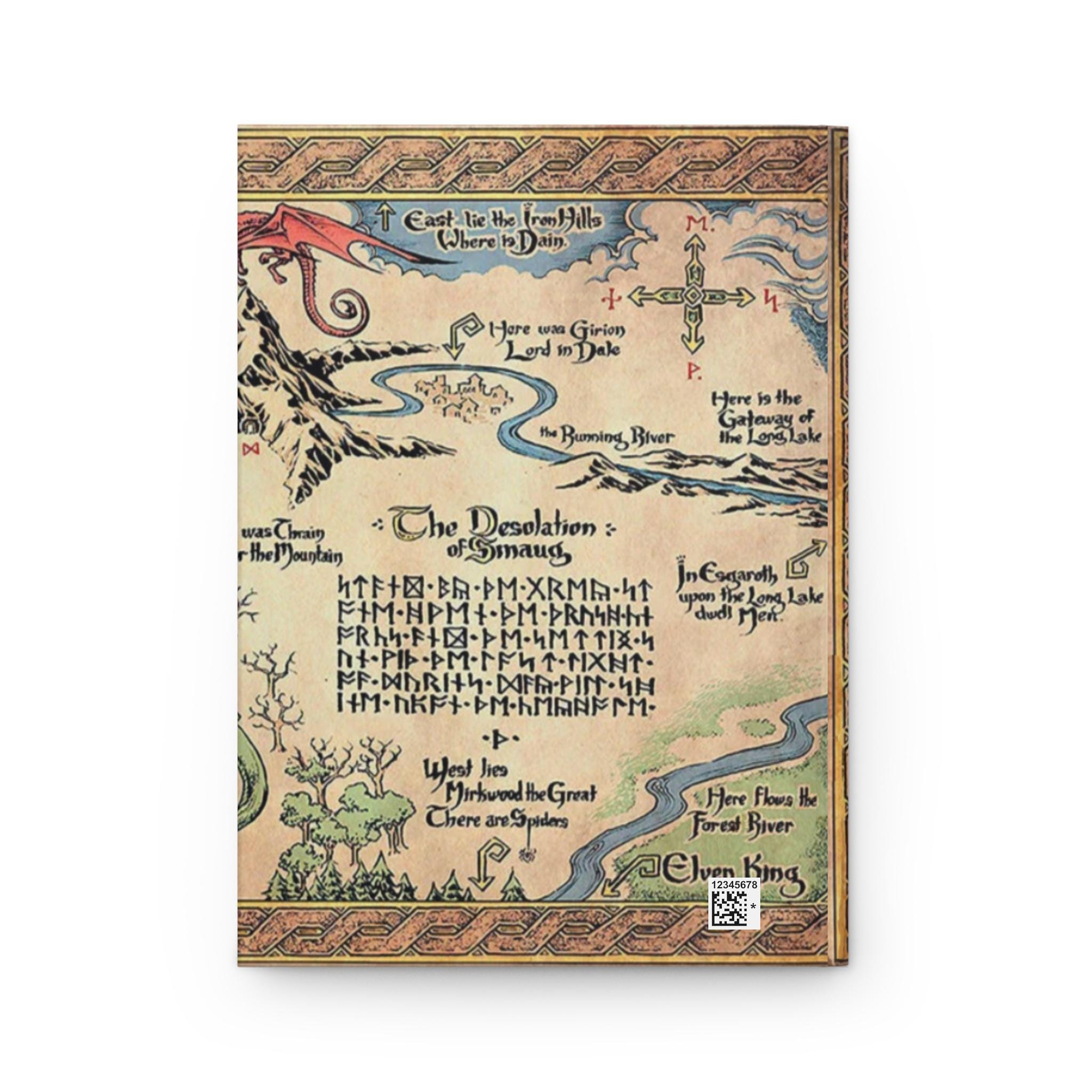 LOTR Thorin's Map Hardcover Journal, Matte Notebook, Lord of the Rings ...