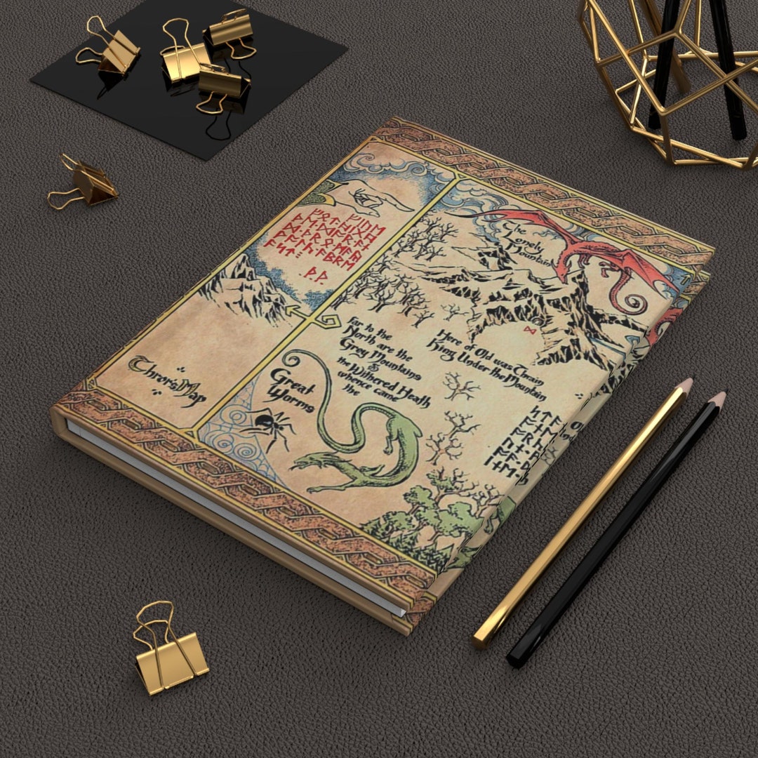 LOTR Thorin's Map Hardcover Journal, Matte Notebook, Lord of the Rings ...