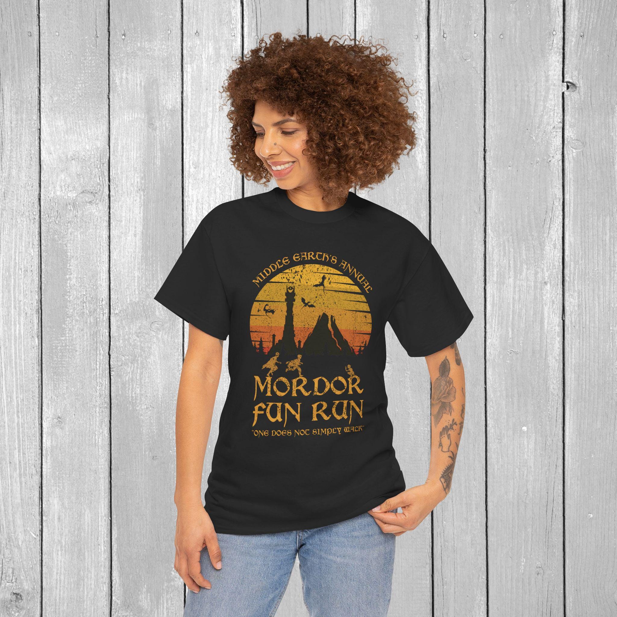 Middle Earth's Annual Mordor Fun Run Shirt, LOTR Vintage Shirt, Funny ...