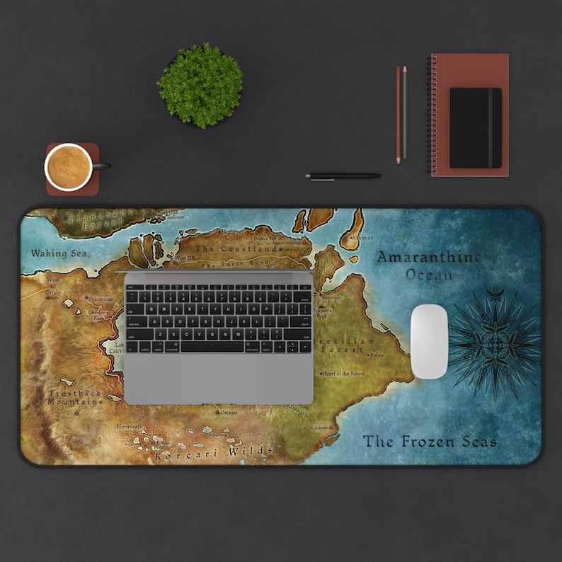 Ferelden Map Gaming Desk Mat, Dragon Age Desk Pad, Gamer Gift, Mouse ...