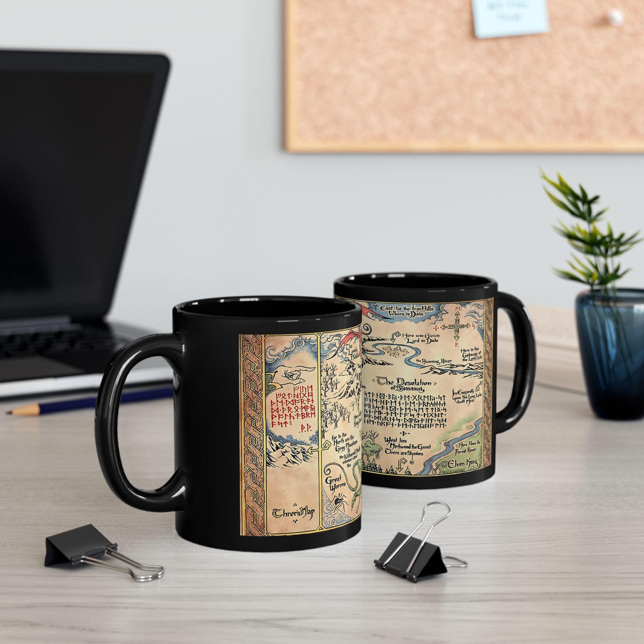 LOTR Ceramic Mug, Thorin's Map Coffee Cup, Middle Earth Fan Gift ...