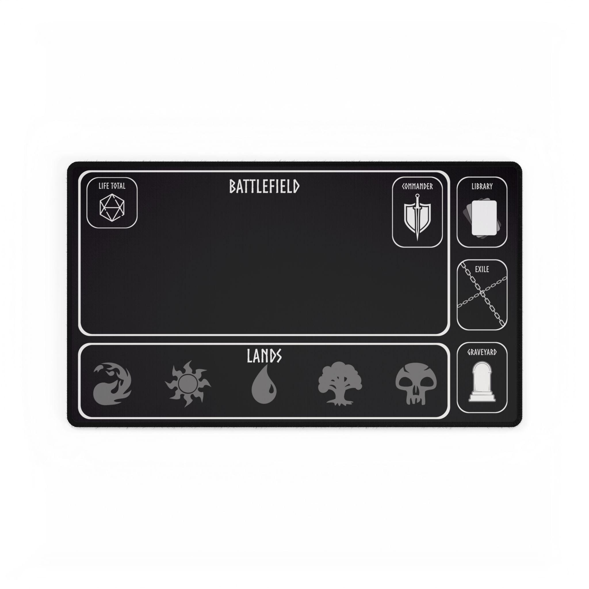 MTG Minimalistic Playmat Desk Mat - Black and White MTG TCG Mousepad ...