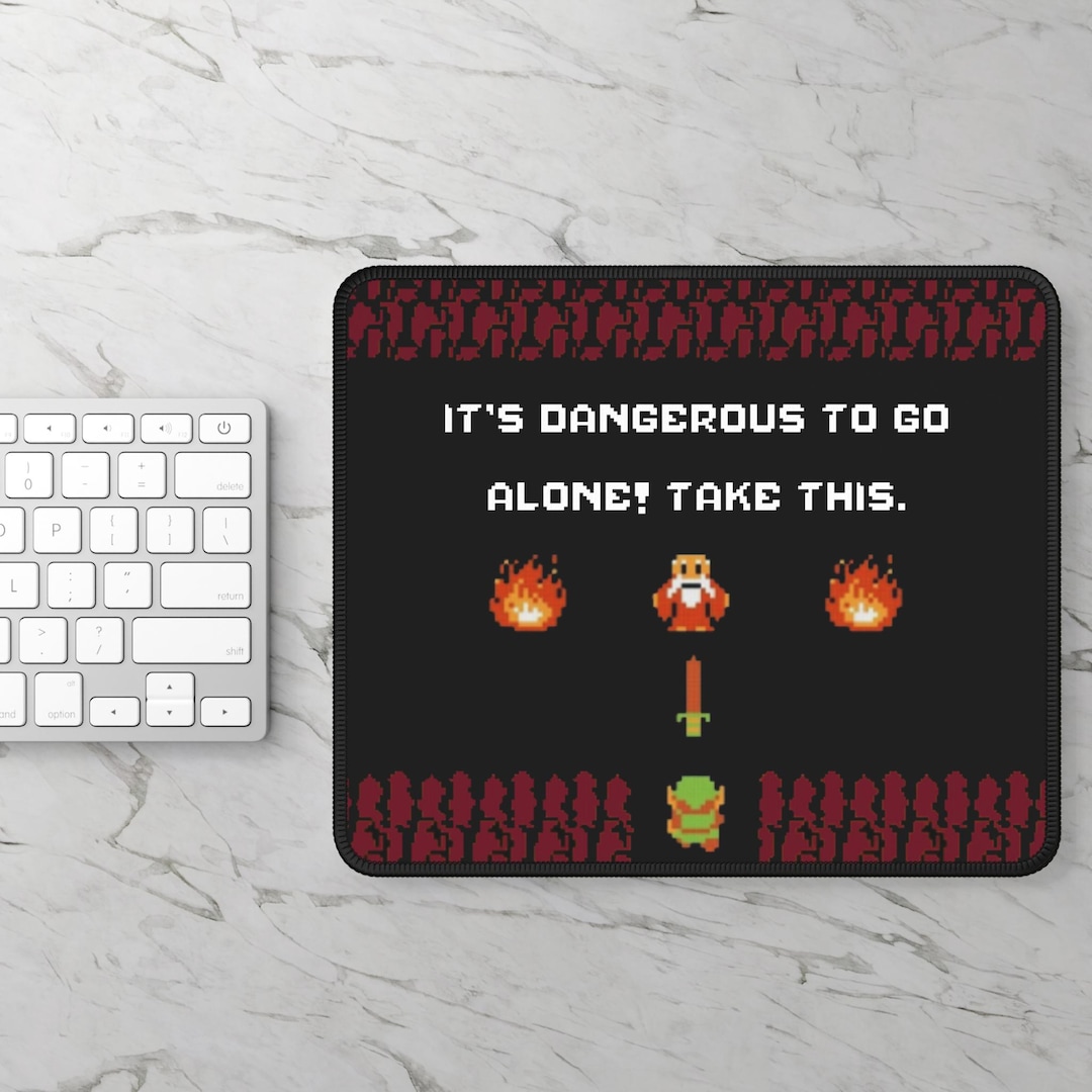 Dangerous Alone Mousepad, Pixel Art, Retro Deskmat Gaming Mouse Pad ...