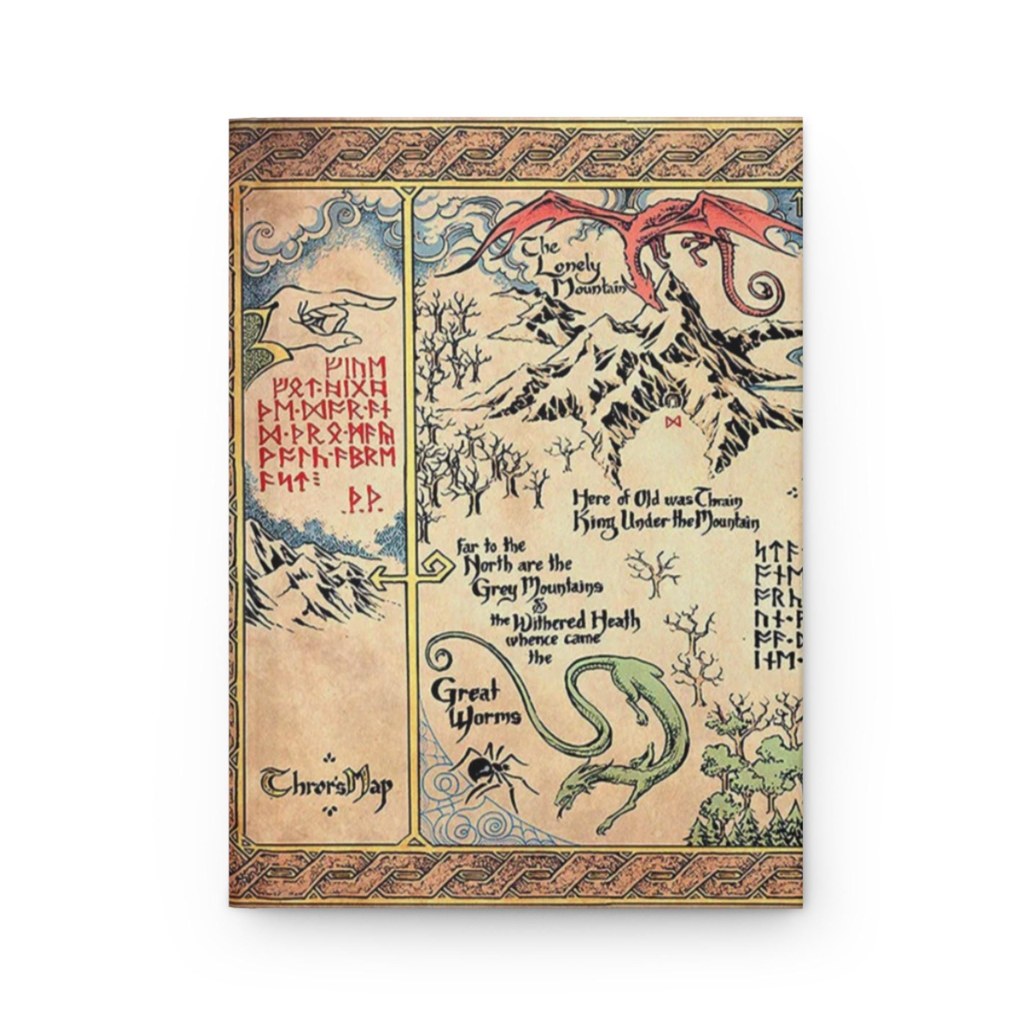 LOTR Thorin's Map Hardcover Journal, Matte Notebook, Lord of the Rings ...