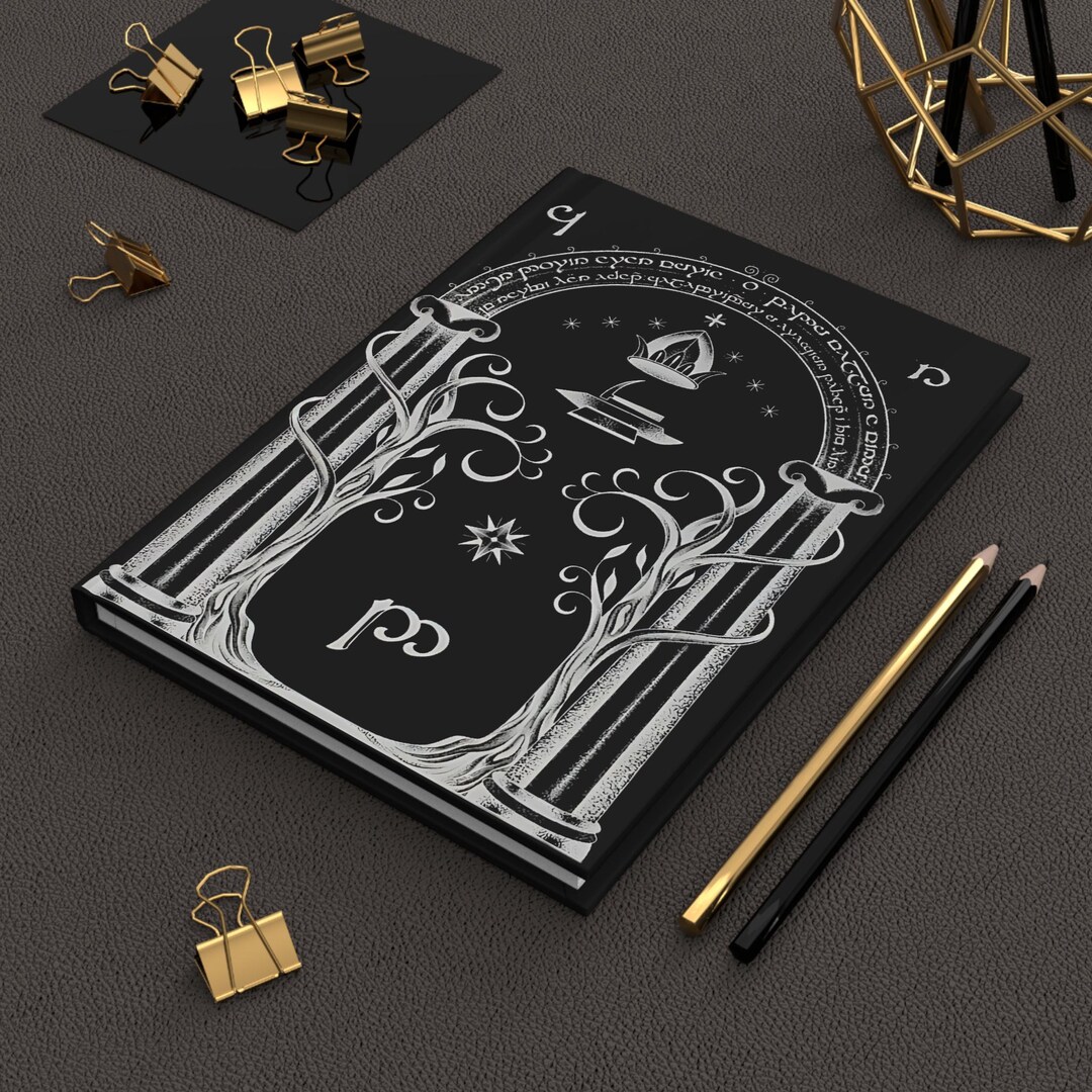 LOTR Doors of Durin Hardcover Journal, JRR Tolkien Symbol, Matte ...