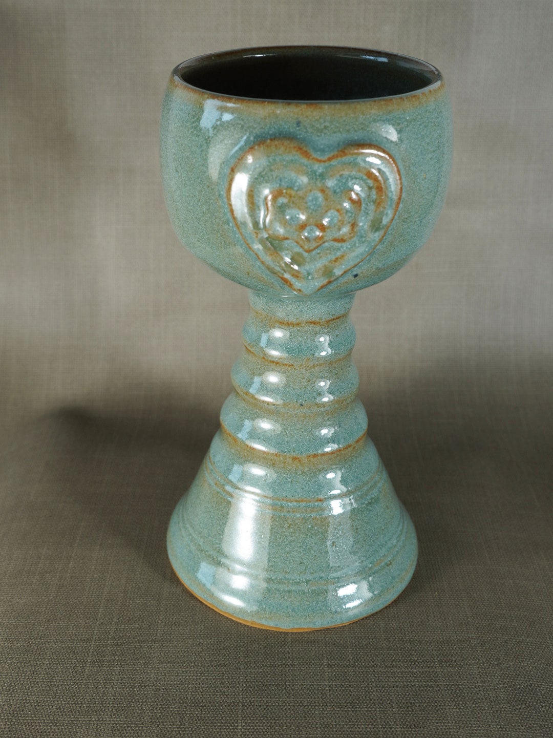 Rustic Handmade Celtic Heart Pottery Goblet Wine Glass Mead - Etsy