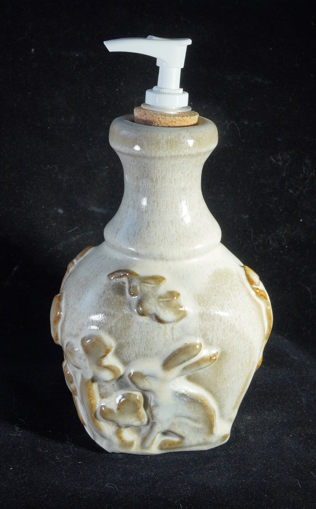 Rustic Mushroom White/brown Rabbit Lotion Bottle , Soap Dispenser ...