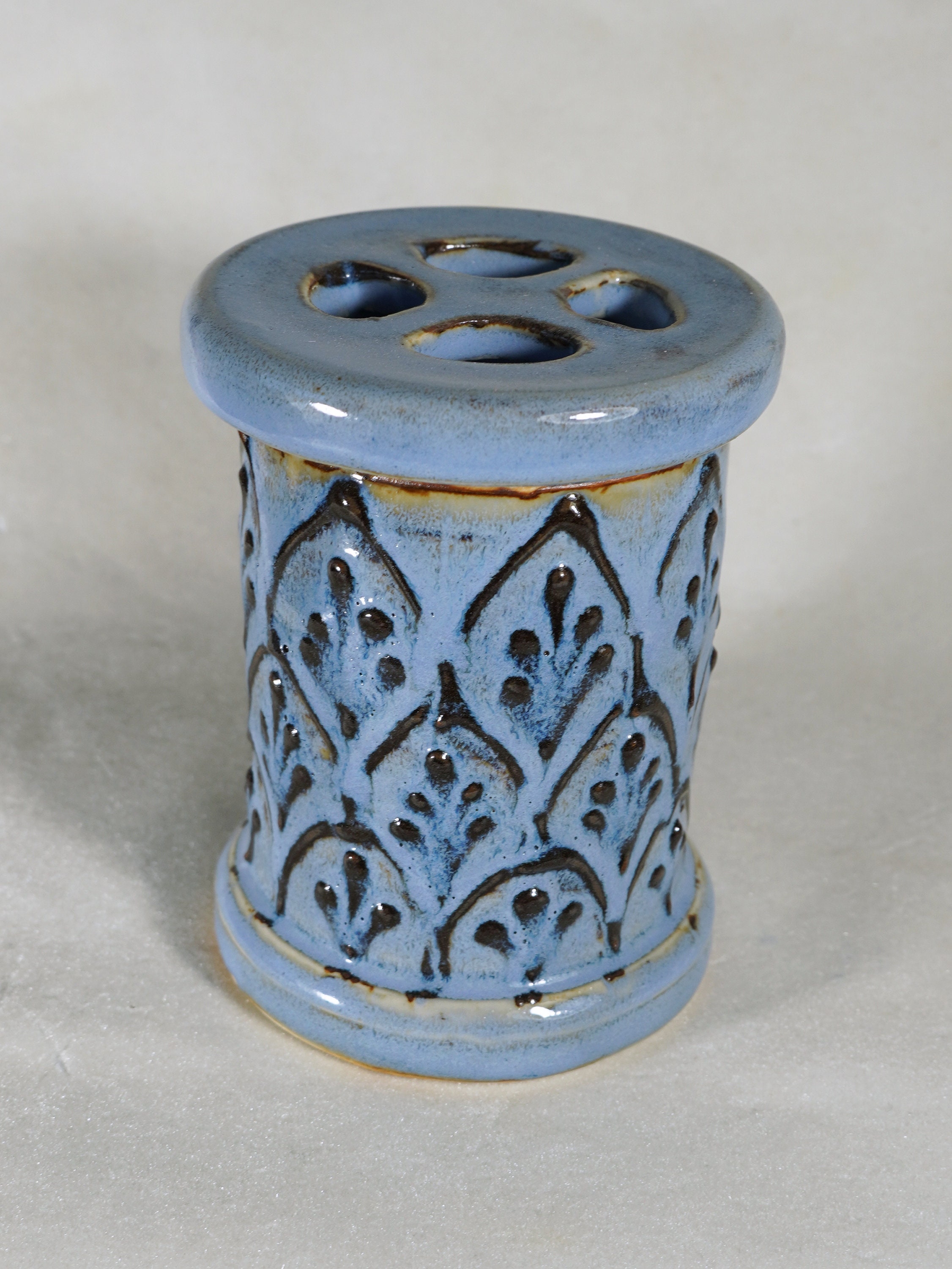 Rustic Elegant Cottage Chic Toothbrush Holder Sky Blue - Etsy