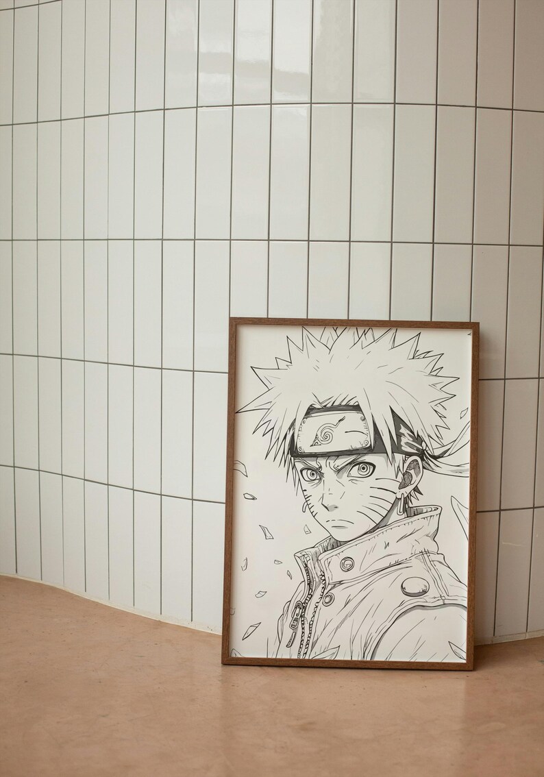 Naruto Manga Style Poster, Bold Anime Wall Art, Exclusive Naruto ...