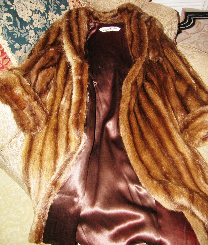 Rare Vintage Long Muskrat Fur Coat LG LEPPERT ROOS Fur Co St. Louis - Etsy