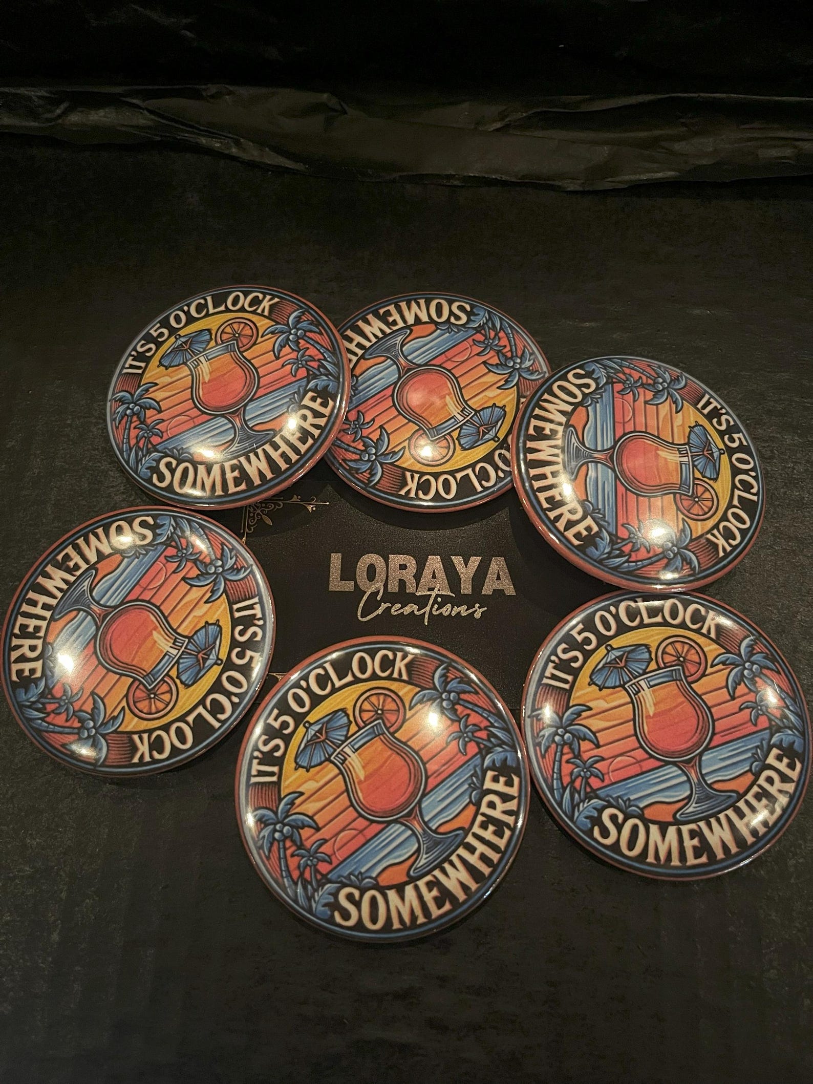 It's 5 O'clock Somewhere Pinback Button | Funny Drinking Pin | Happy ...