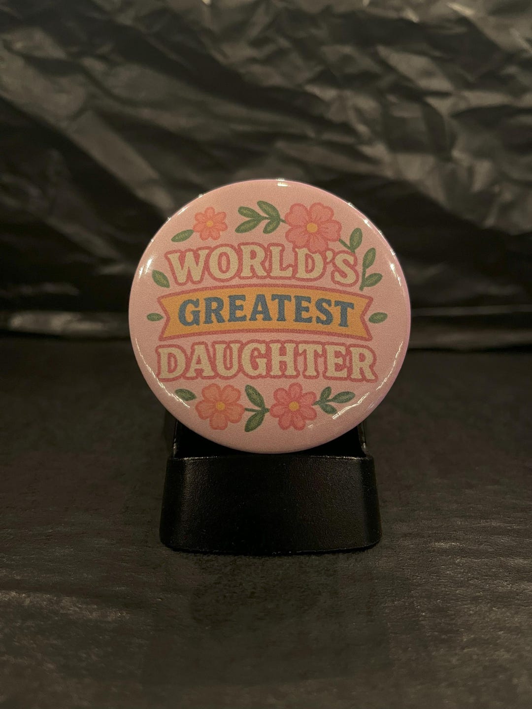 World’s Greatest Daughter Pinback Button | Gift for Girls | Cute Family ...