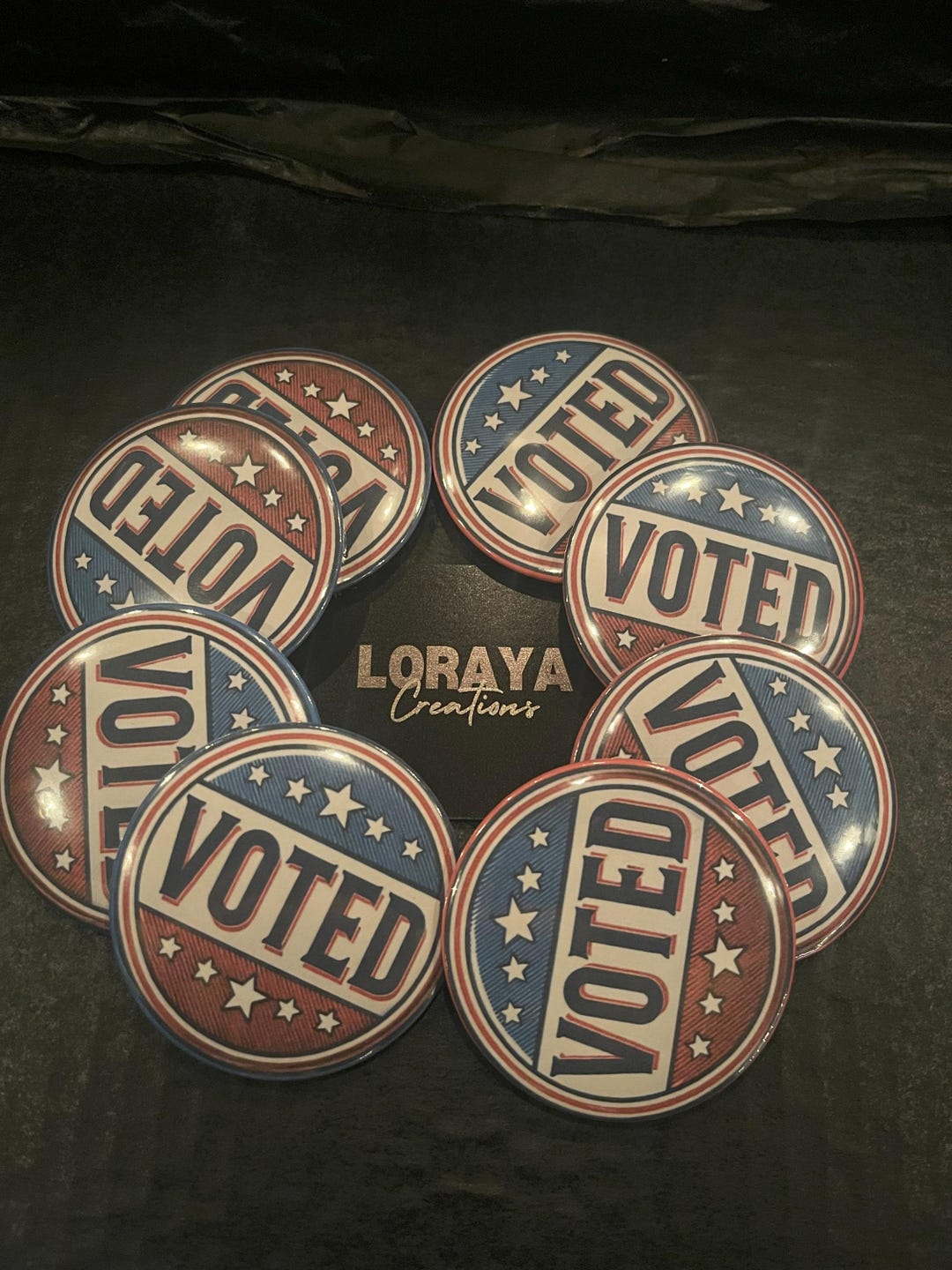 Voted Pinback Button | Election Day | I Voted | Patriotic Badge | Civic ...
