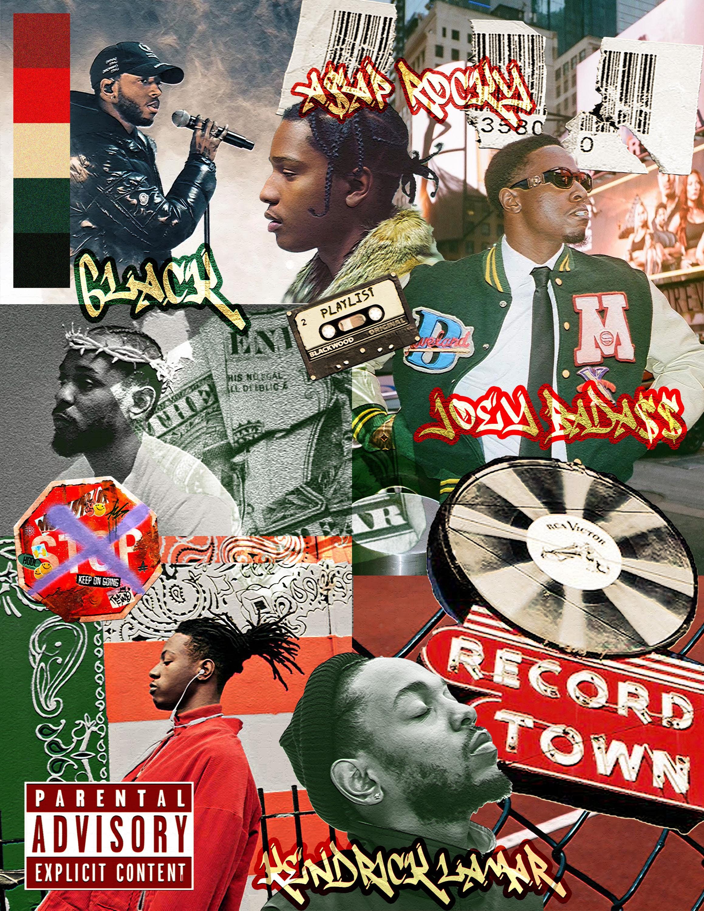 Rap Music Collage Digital Art Print Urban Hip-hop Poste - Etsy