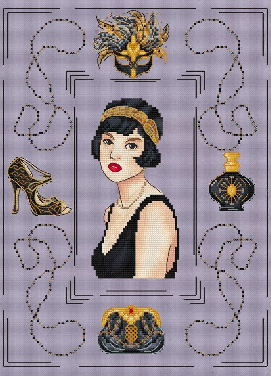 Black & Gold. Cross Stitch Pattern. Instant Download. Needle Craft. - Etsy