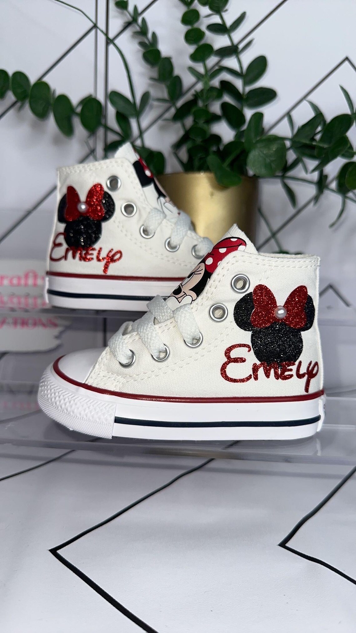 Minnie Personalized Converse, Custom Sneakers Kids Infant Toddler ...