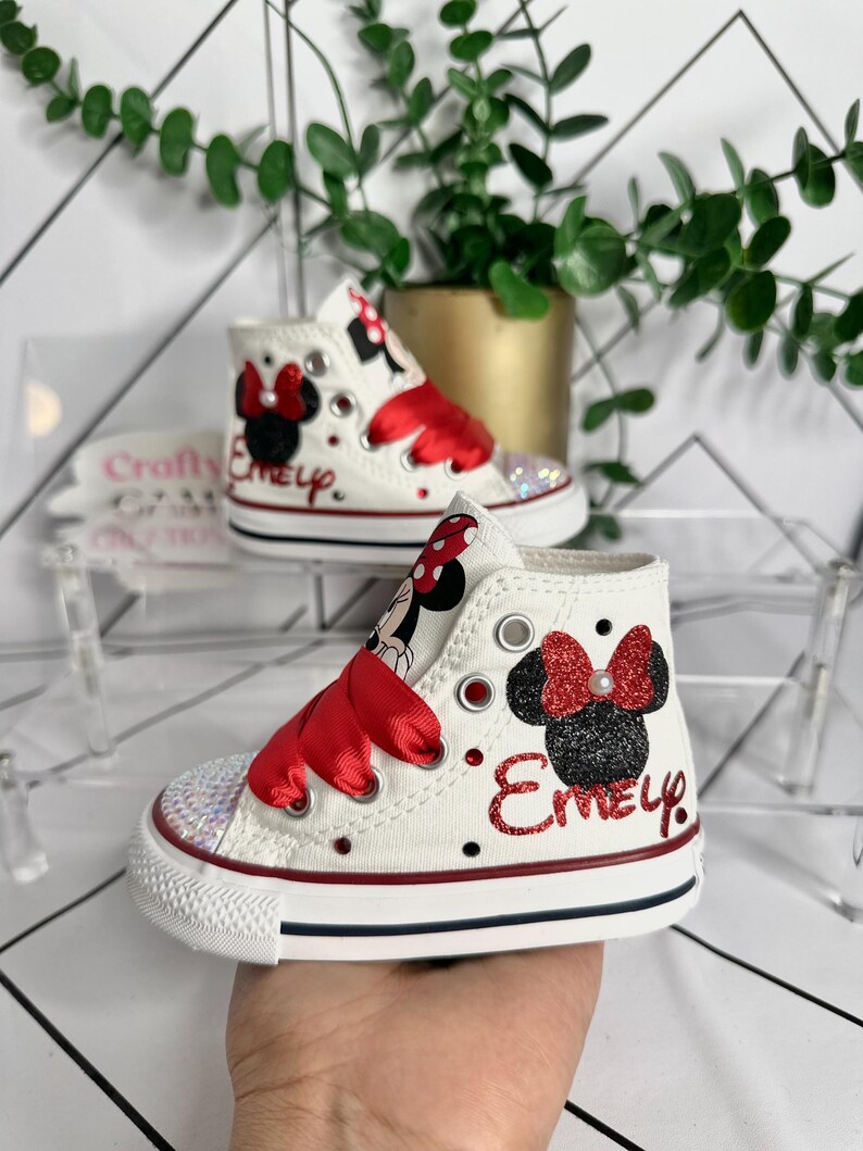 Minnie Personalized Converse, Custom Sneakers Kids Infant Toddler ...