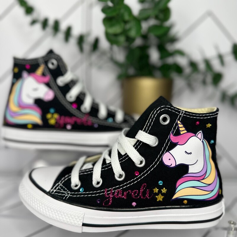 Unicorn Converse - Etsy