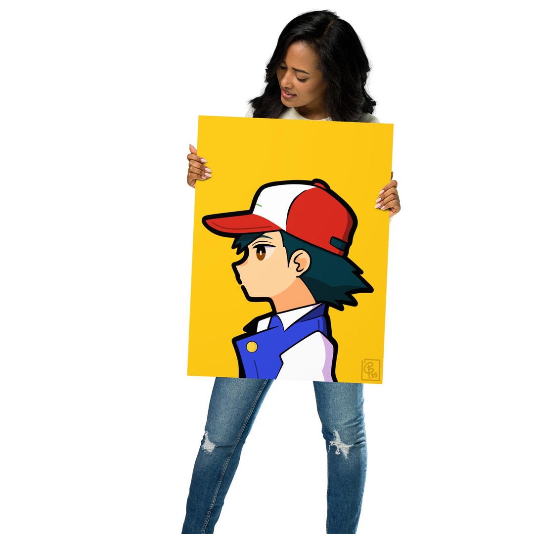 Ash Ketchum Anime Art - Digital Download | Pokémon-inspired Side ...