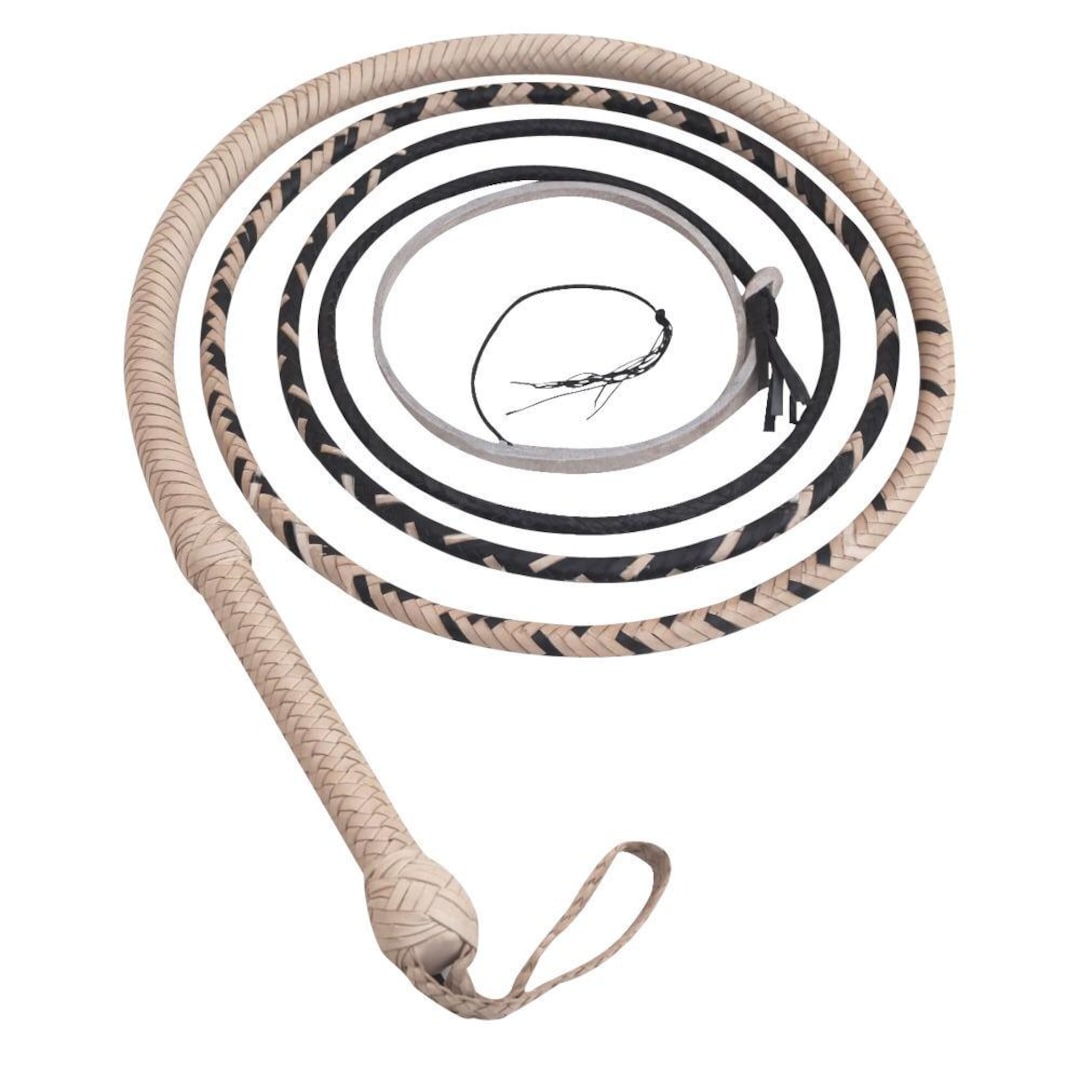 Leather Bullwhip Kangaroo Hide Leather 3 Feet to 12 Feet Long Bullwhip ...