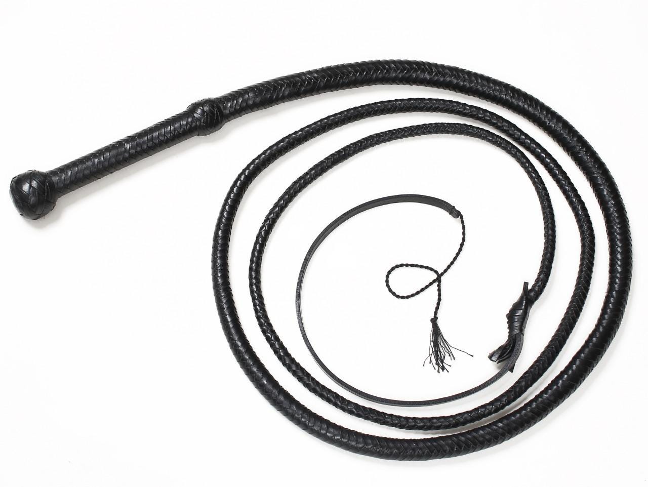 Leather Bullwhip Kangaroo Hide Leather 3 Feet to 12 Feet Long Bullwhip ...