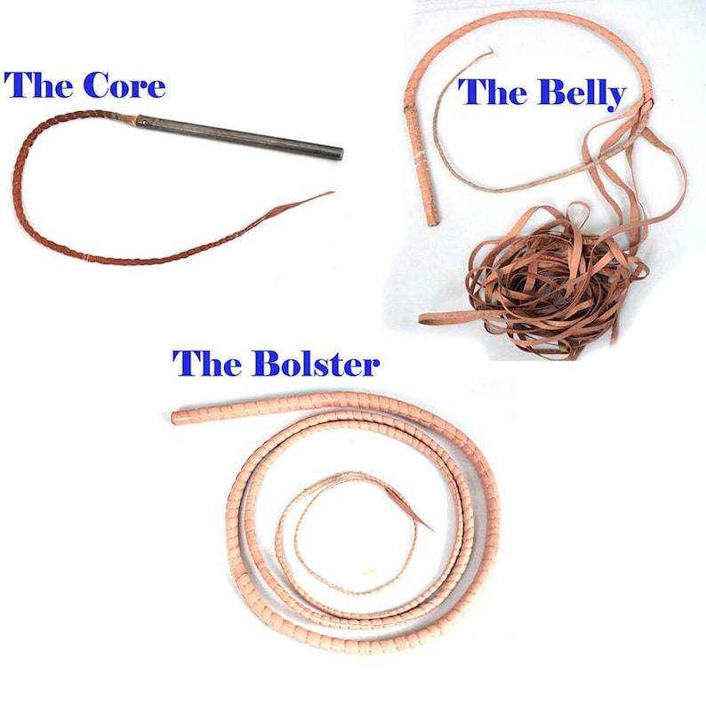 Leather Bullwhip Kangaroo Hide Leather 3 Feet to 12 Feet Long Bullwhip ...