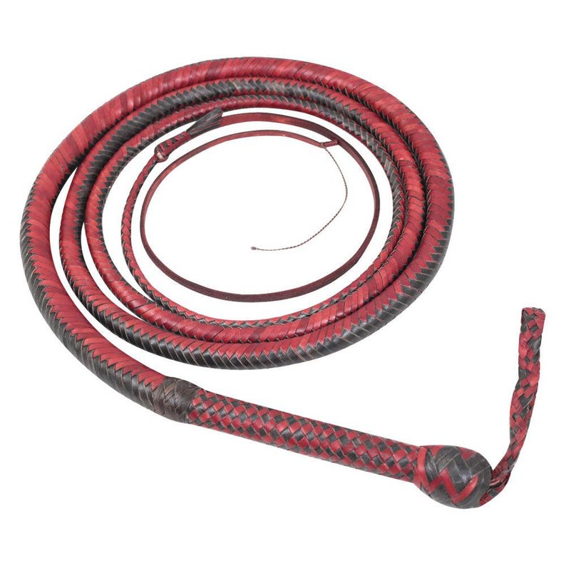 Leather Bullwhip Kangaroo Hide Leather 3 Feet to 12 Feet Long Bullwhip ...
