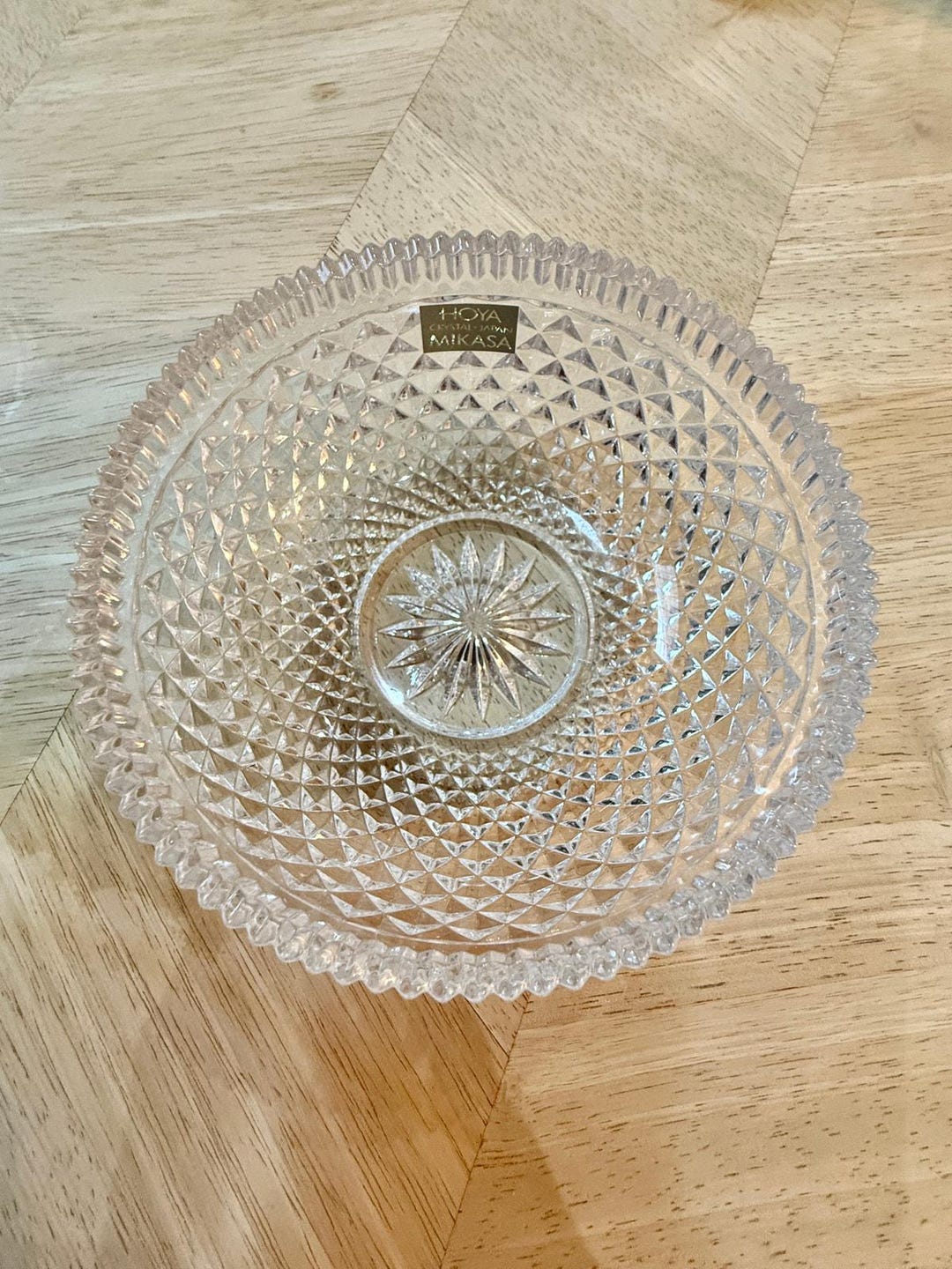Vintage Hoya Mikasa Cut Crystal Bowl Rare Intricate Design Japan - Etsy