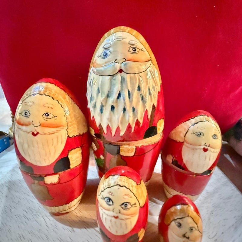 Santa Nesting Dolls - Etsy