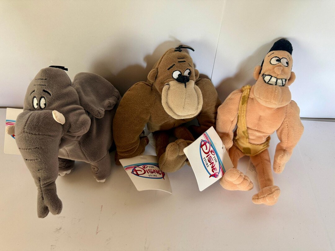 Disney Store Store George of the Jungle Mini Bean Bag Plush Ape, Shep ...