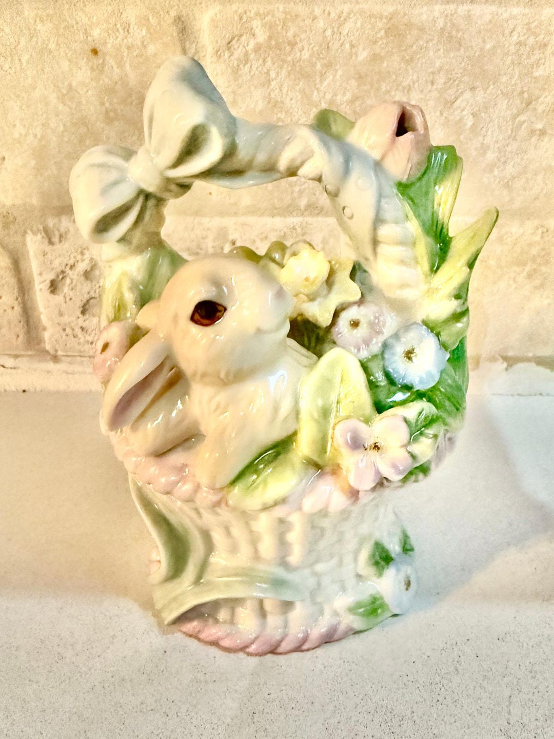 Vintage Lenox Blue Ribbon Bunny Basket Trinket Keepsake Box - Etsy