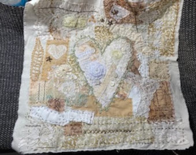 Sunflower. Panel 1. Raw Edge Slow Stitching Digital Paper Pattern - Etsy