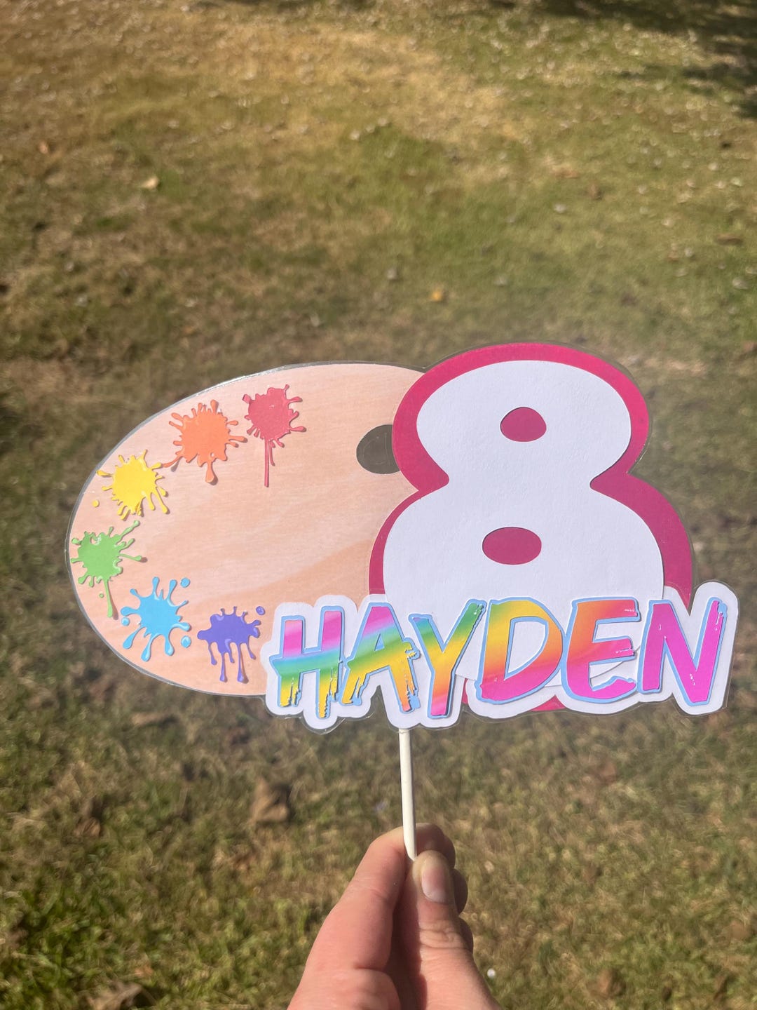 Paint Party Painter’s Palette Cake Topper Custom - Etsy