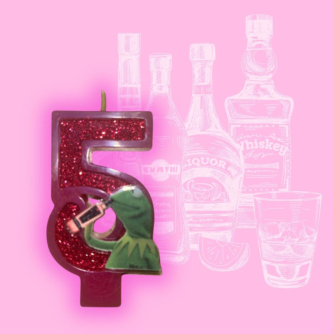 Kermit the Frog Sip Meme Birthday Candle, Funny Adult Novely Item Gag ...