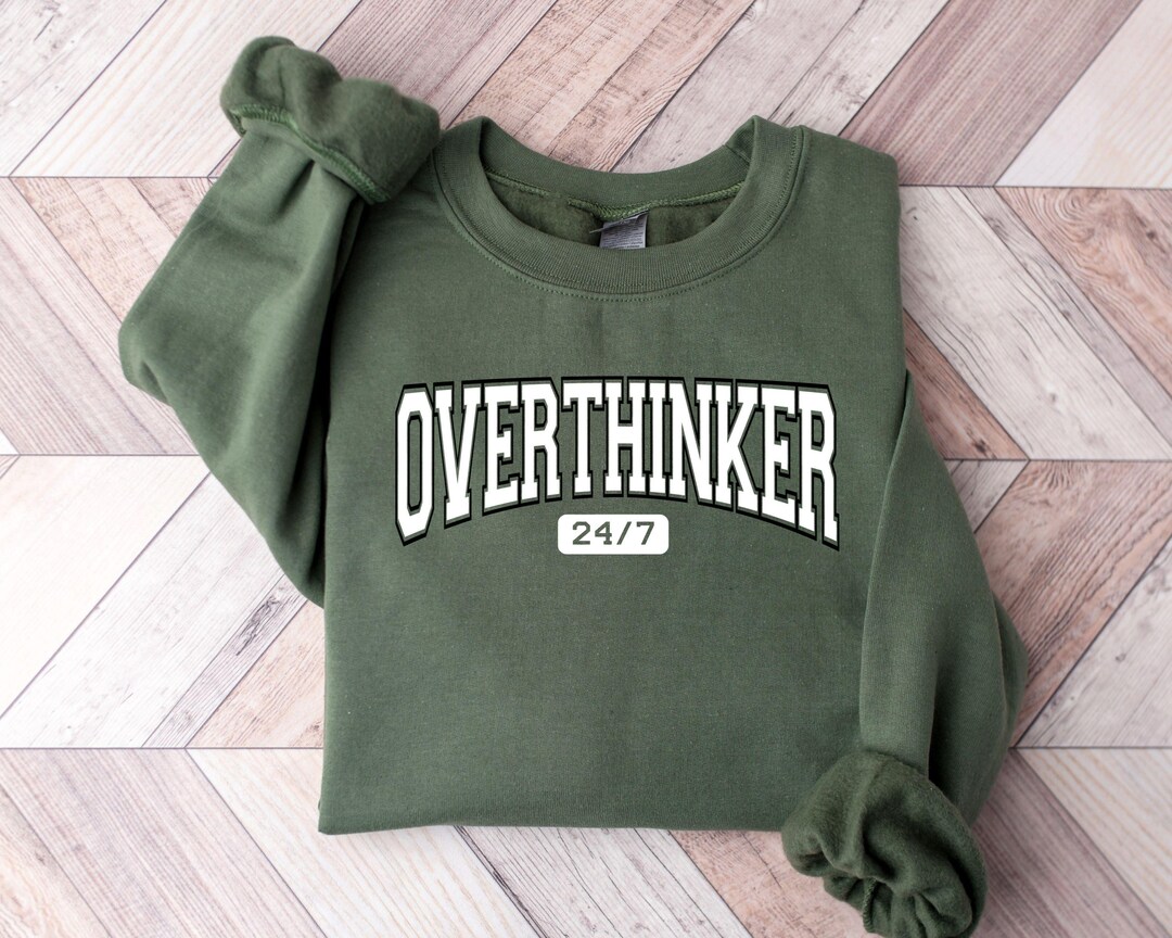 Overthinker Hoodie - Relatable Anxiety Humor Sweatshirt - Etsy