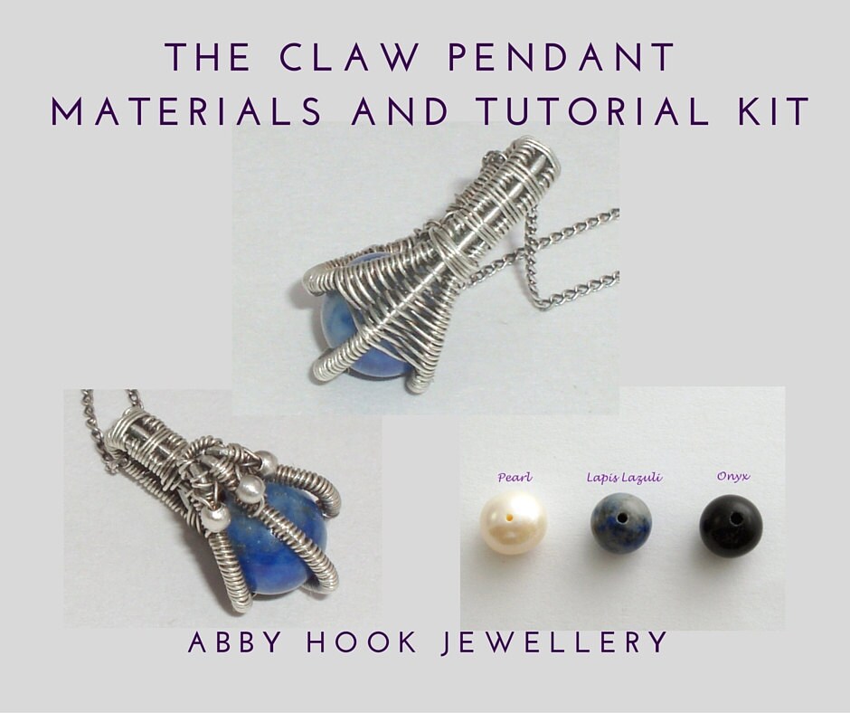 The Claw Pendant Tutorial and Materials Kit Wire Jewelry - Etsy Canada