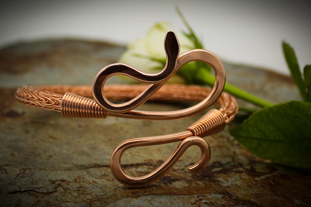 Asymmetrical Viking Snake Copper Armlet - Upper Arm Cuff - Etsy