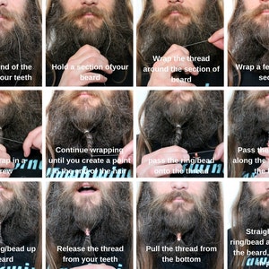 Hair Bead or Ring Double Spiral Beard, Dreadlock or Braid Ring or Bead ...