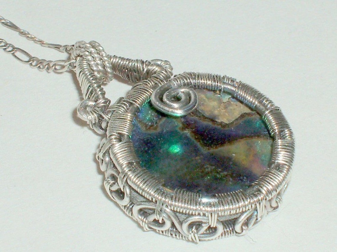 Spiral Bezel pendant Wire Jewelry Tutorial PDF File instant | Etsy