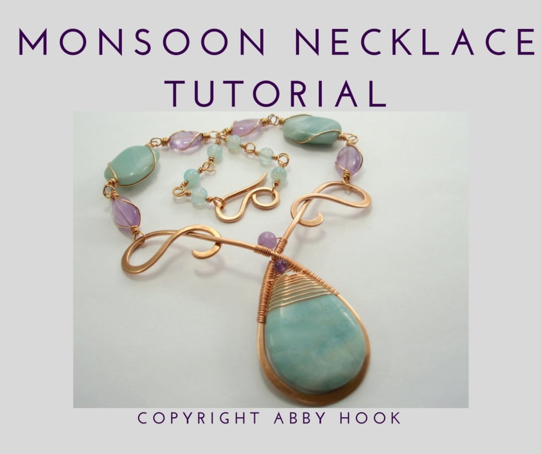 Monsoon Necklace, Wire Jewelry Tutorial, PDF File Instant Download With ...