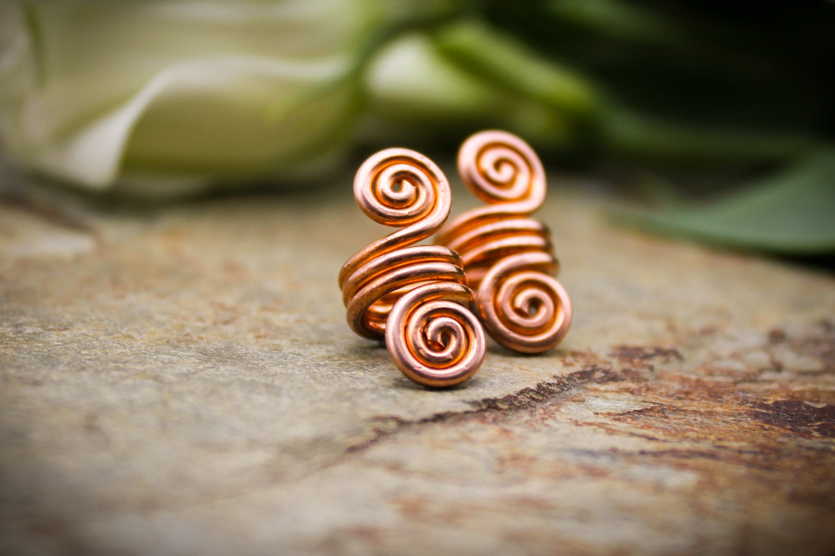 Hair Bead or Ring Double Spiral Beard Dreadlock or braid ring | Etsy