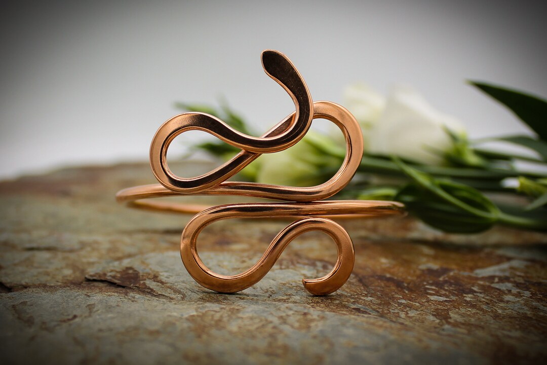 Snake Armlet, Copper, Upper Arm Bracelet, Cuff - Etsy