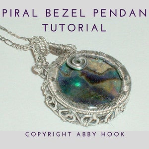 Spiral Bezel Pendant, Wire Jewelry Tutorial, PDF File Instant Download ...