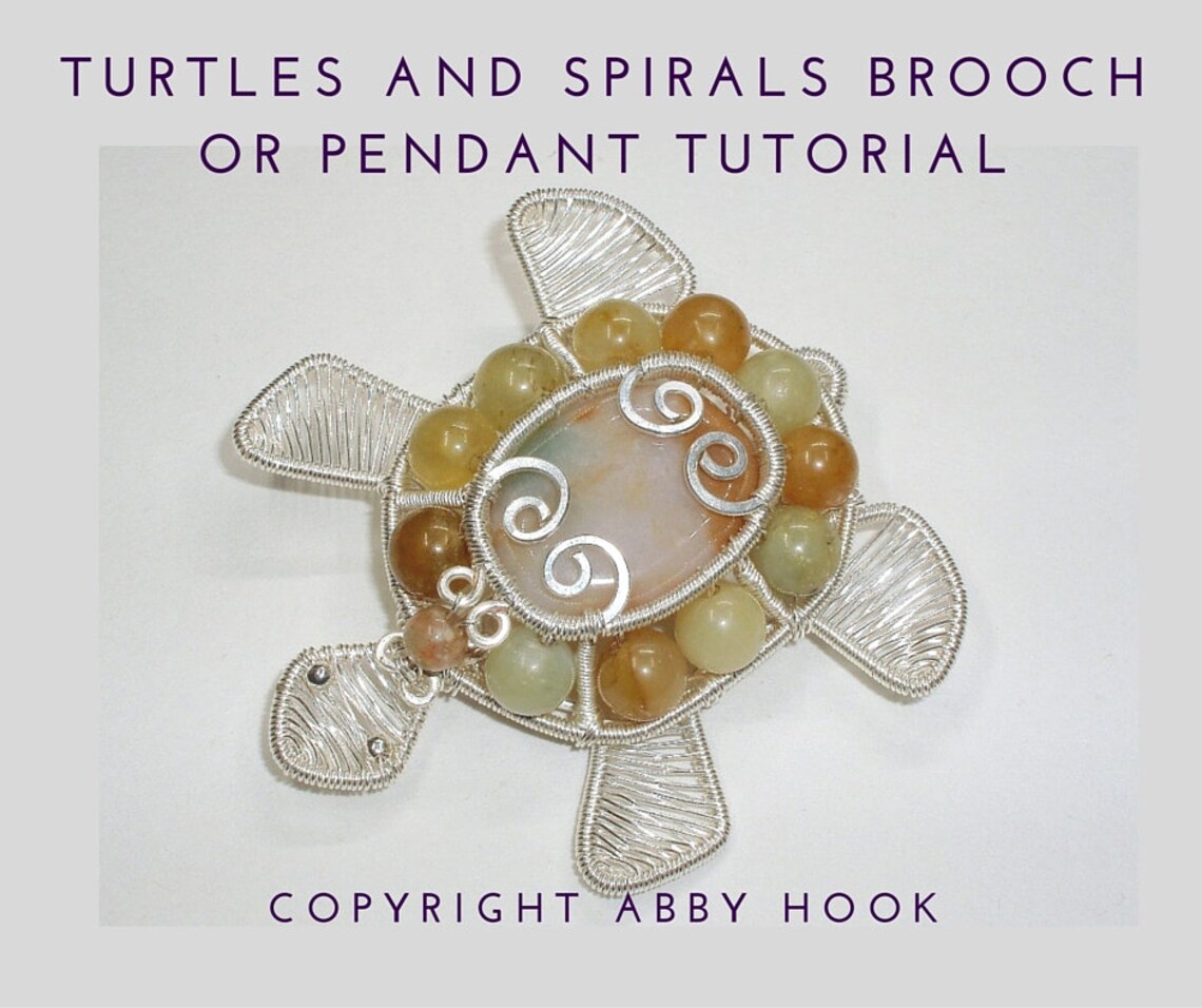 Turtles and Spirals Brooch or Pendant Wire Jewelry Tutorial - Etsy