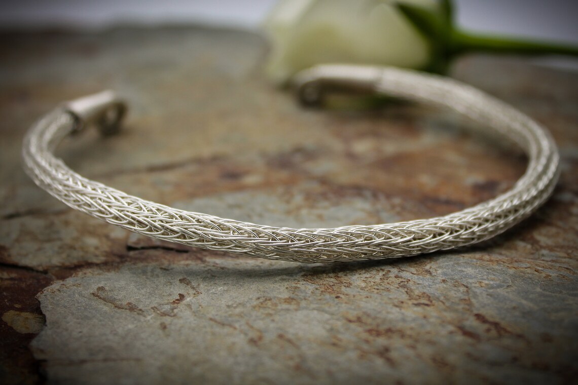 Viking Neck Torc - Sterling Silver, Celtic Torq or Torque - Wire Woven ...
